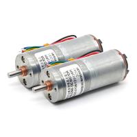 China ASLONG Small DC Hall Encoder Motor JGA25-370B 37mm 6/12V 8.6-1363RPM High Torque DC Brushed Reduction Motor for sale