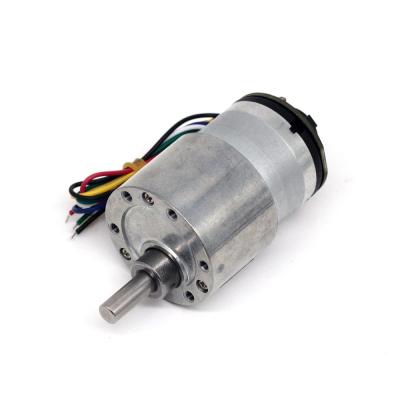 China Dc Gear Motor 12v 24v JGB37-520B 520 Dc Motor Geared Dc Motor 12v With Encoder for sale
