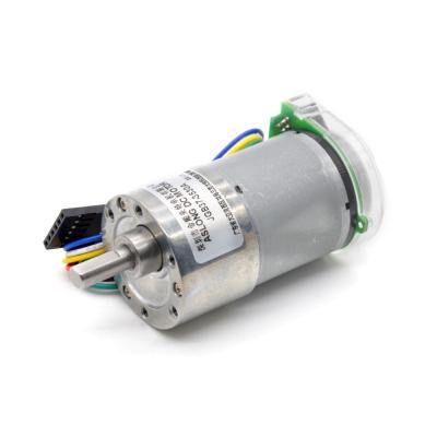 China Micro DC Low-Speed Small Motor 12V/24V JGB37-3530A Optoelectronic Encoder Deceleration Motor 24v Dc Motor Encoder for sale