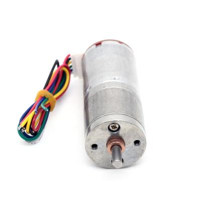 China 6v Geared Dc Motor Dc Geared Motor With Encoder JGA25-370B 25mm 12v Dc Motor for sale
