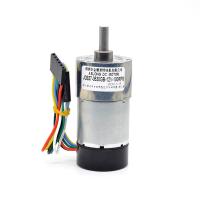 China All Metal Encoder DC Motor JGB37-3530GB 24V 60RPM 1:168 Low High Speed Small Motor for sale