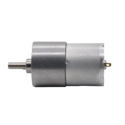 China ASLONG JGB37-3530 12/24V 33-265RPM  DC Brushed DC Reduction Motor Center Output Gearbox Low Speed Motor for sale