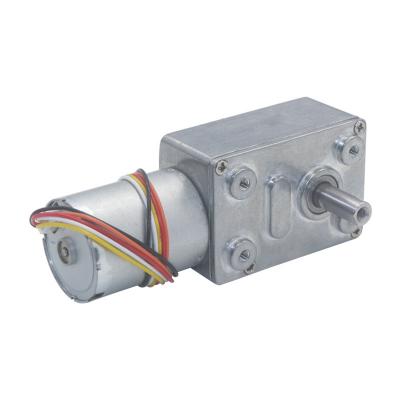 China 12V 24V Brusheless Worm Gear DC Motor Adjustable BLDC Gearmotor with Encoder for sale