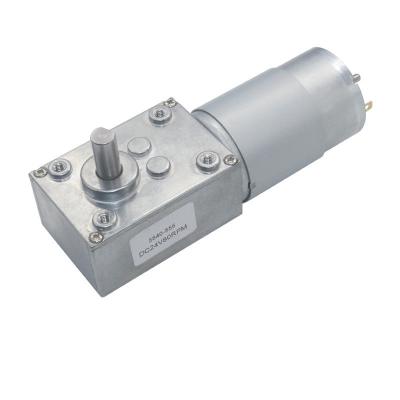 China DC 12V 24V High Torque Worm Geared Motor Low Speed 12-470RPM for sale