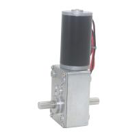 China Dia 8mm D Type Dual Shaft With A5840 Square Worm Gearbox Reducer 12v Tubular Dc Motor 24v Dc Worm Geared Motor A58SW31ZY for sale