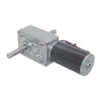 China 470 Rpm Worm Geared Motor 12V 24V DC Large Torque Dual Shafts for sale