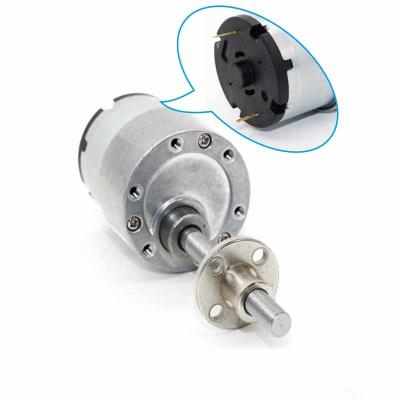 China Dia 37mm Micro Metal Gear Motor M6*50 Screw Shaft With 6V 12V 24V DC Motor for sale