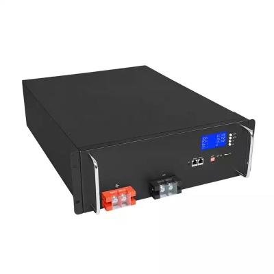 China Home Solar System 48V 100Ah Lithium LiFePO4 Battery Pack 3.5U Rack Mount for sale