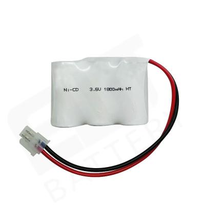 China 3.6V 1800mah Emergency Lighting Battery Pack Nimh Rechargeable Cell for sale