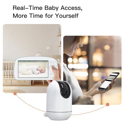 China Video Calling Baby Monitor With App Wifi 2.4Ghz With 5.5 Inch Ips Split Screen Fhd 1080P for sale