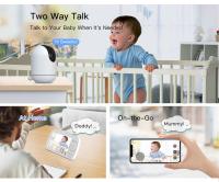 China 1080P Baby Monitor with 5.5inch Screen, 5000mAh Battery & Night Vision for sale