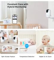 China 1080P Baby Monitor with 5.5inch Screen, 5000mAh Battery & Night Vision for sale