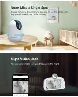 China 5.5 Inch Tuya Smart Wifi 2.4Ghz Temperature Motion Crying Detection Video Baby Monitor for sale