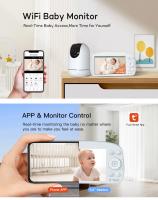 China 1080p HD WiFi Baby Monitor with 360° Rotation & App Control for sale