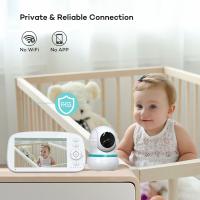 China 5 Inch Wireless Baby Monitor with Auto Tracking and 5000mAh Battery for sale