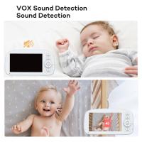 China 5 Inch Wireless Baby Monitor with Auto Tracking and 5000mAh Battery for sale
