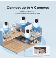China 5 Inch LCD Digital Video Baby Monitor Audio With Lullabies And Night Vision for sale