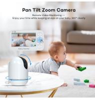 China 5 Inch Smart Baby Monitor with Pan-Tilt Night Vision and Two-Way Audio for sale