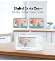 China 5 Inch Two-Way Audio Baby Monitor with Night Vision and 360° Pan-Tilt for sale