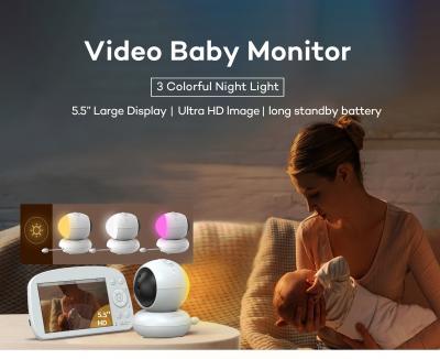 China 5.5 Inch 4K Baby Monitor with Pan-Tilt Camera & 5000mAh Battery for sale