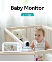 China 5 Inch HD Baby Monitor with 1000ft Range and 360° Camera for sale