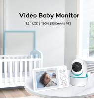 China 3.2 Inch Wireless Baby Monitor No WiFi with Night Vision 300m Range for sale