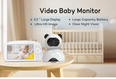 China 5.5 Inch Lcd Baby Video Monitor Two Way Audio Talk Ir Night Vision Baby Monitor for sale