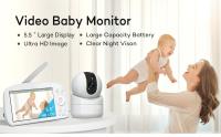China 5.5 Inch Full HD Baby Monitor with Cry Detection and Night Vision for sale