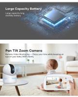 China 5.5 Inch Full HD Baby Monitor with Cry Detection and Night Vision for sale