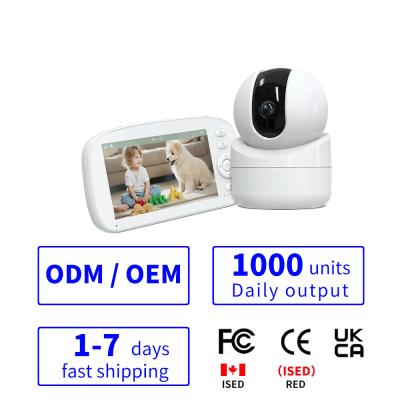 China 5 Inch HD Baby Monitor with Split Screen and Temperature Alarm for sale