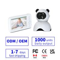 China Support 2 Way Talk Video Baby Monitor With 360°pan Tilt Zoom Camera And 5000mAh Rechargeable Battery for sale