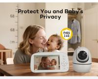 China 5 Inch HD Baby Monitor with 360° Pan Tilt Zoom Camera for sale