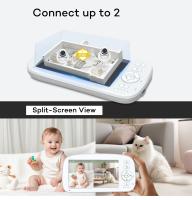 China HD Baby Monitor with 360° Camera 5 Inch Screen 1000ft Range for sale