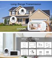 China 5 Inch HD Baby Monitor with 360 Degree Camera and Room Temperature Display for sale