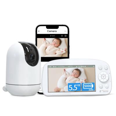 China 1080P Baby Monitor with 5.5inch Screen, 5000mAh Battery & Night Vision for sale