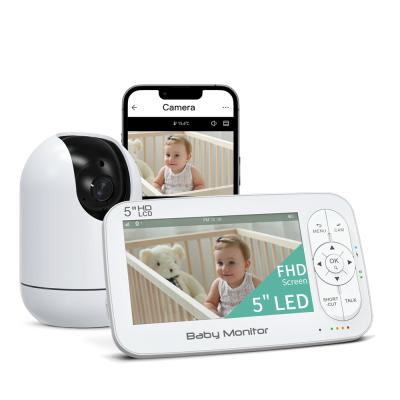 China 5inch WiFi Baby Monitor with 5000mAh Battery and 360° Pan-Tilt for sale