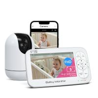 China 5inch 1080P WiFi Baby Monitor with 360° Pan-Tilt and 5000mAh Battery for sale