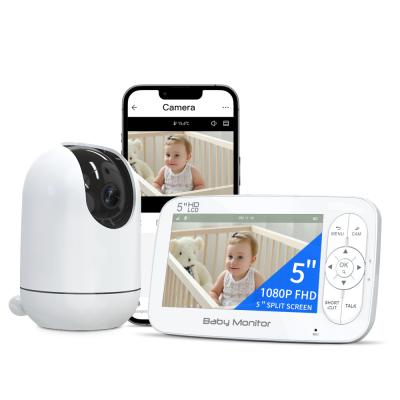 China 5inch 1080P Wireless Baby Monitor with 5000mAh Battery and Night Vision for sale
