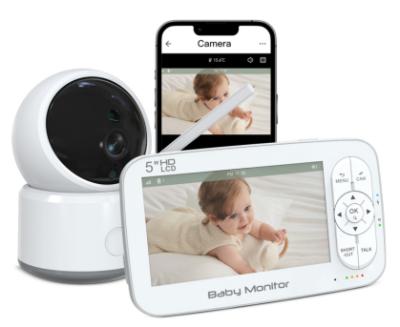 China Wi-Fi Baby Monitor with Up to 8 Hours Battery Life 1-Year Warranty and Dual Zoom X2 or X4 for Infant Monitoring for sale