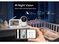 China 5.0 Inch Video Baby Monitor With PTZ Camera Wireless Video Nanny Diy Home Security Night Vision Temperature Sleep PTZ Camera Inspect PTZ Camera for sale