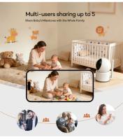 China 2Mp Smart Video Baby Monitor With 5 Inch Hd Cry/Temperature /Humidity Detection Indoor PTZ Camera Video Baby Monitor for sale