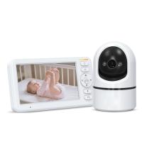 China Tuya Smart 720P 2.4G WiFi Baby Monitor Pan Tilt Zoom Split Screen Multi Cameras Temperature Alert 5 Inch LCD Screen Baby Monitor for sale