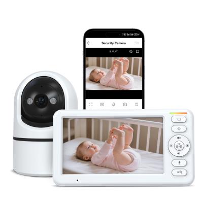 China 2025 Tuya App New Products 5000mAh Battery 5inch 720p 1080p Video Baby Monitor 2.4G Wireless Baby Phone Baby Monitor with Camera for sale
