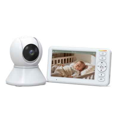 China Privacy Protection VOX Mode Crying Detection 1000ft Wireless Two Way Talking 5 Inch Baby Monitor Babyphone with Camera for sale
