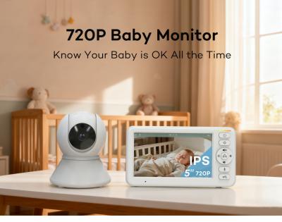 China Best Price 6inch 720p Factory Digital Video Baby Phone Crying Detection 5000mAh Battery Audio Video Baby Monitor with Camera for sale