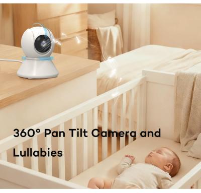 China Factory Low Price Baby Crying Alarm Lullabies VOX Mode Babyphone Two Way Talk 5 Inch Video Baby Monitor with Camera and Audio for sale