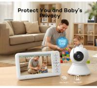 China New Products 2026 New Babyphone Clear Night Vision 5 inch Screen VOX Mode 1000ft Wireless Two Way Talking Baby Monitor Camera for sale