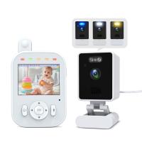 China 1500mAh Battery 2.8 Inch 720P Camera Sound Alarm Baby Care Device 1000ft Smart Video Wireless Baby Monitor with Lullaby Music for sale