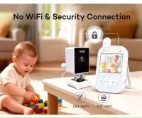 China Temperature Detection 1000ft 2 Way Talk 5m Infrared Night Vision Baby Security 720P Camera 2.8 Inch LCD Video Baby Monitor for sale