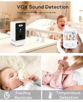China 2.8 Inch Clear Night Vision Temperature Cry Alert Night Light Sleep Monitor Baby Security 720P Camera Audio Video Baby Monitor for sale